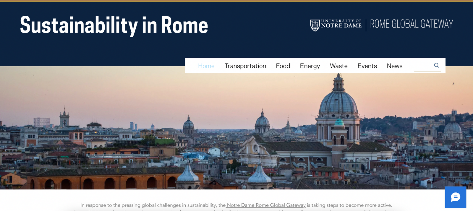 Study Abroad student creates Rome Sustainability Website | News | Notre ...